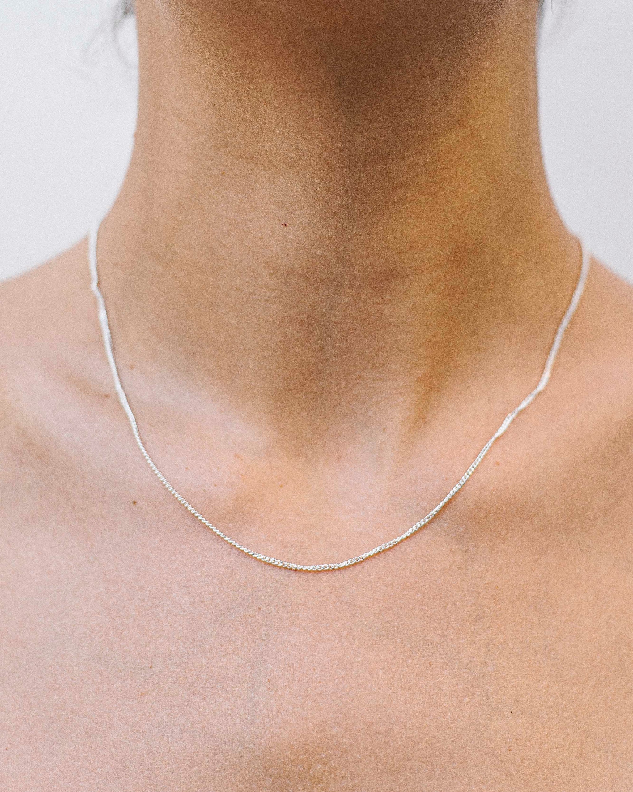 Cadena CURB en plata reciclada